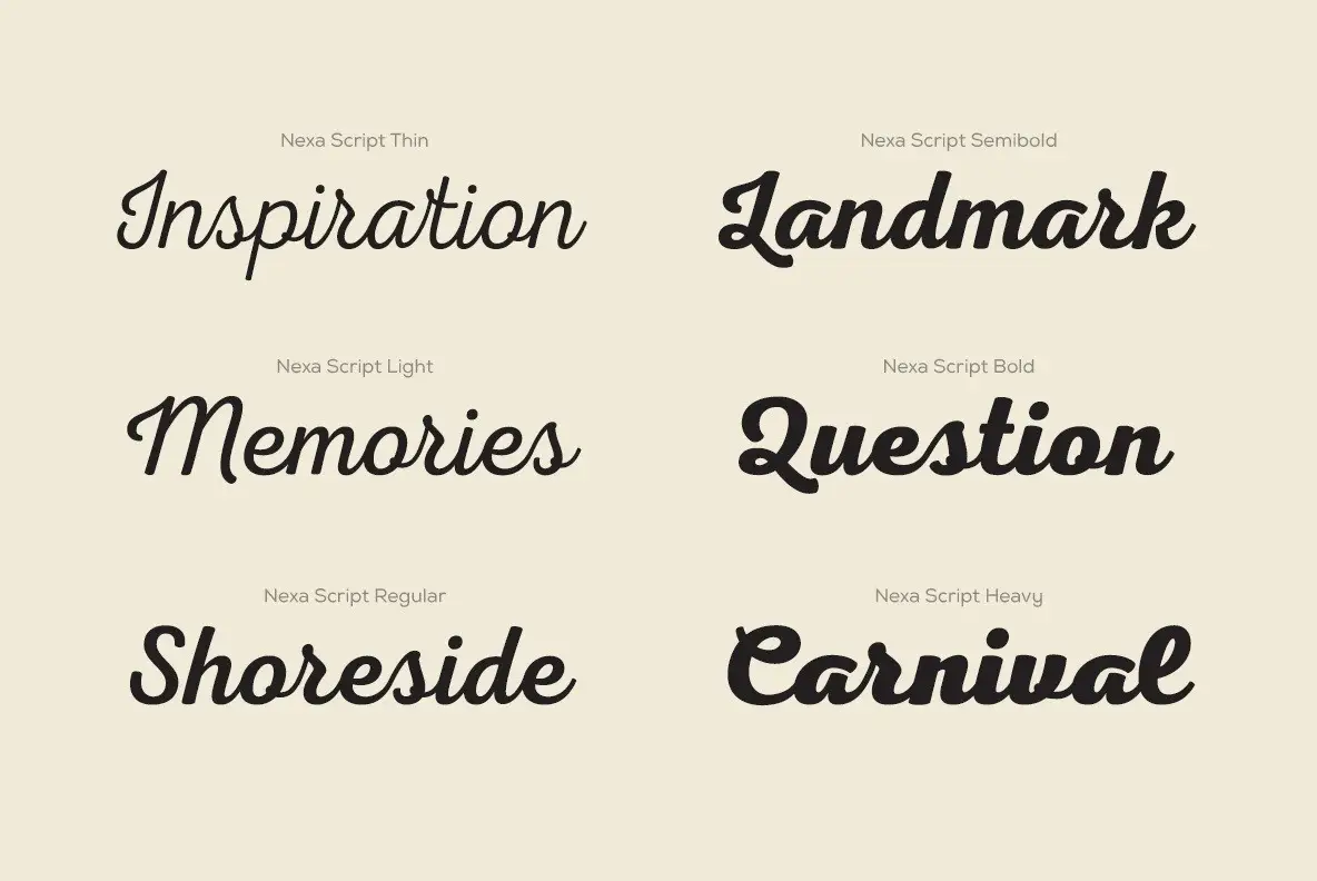 Nexa Script Font - FontPath