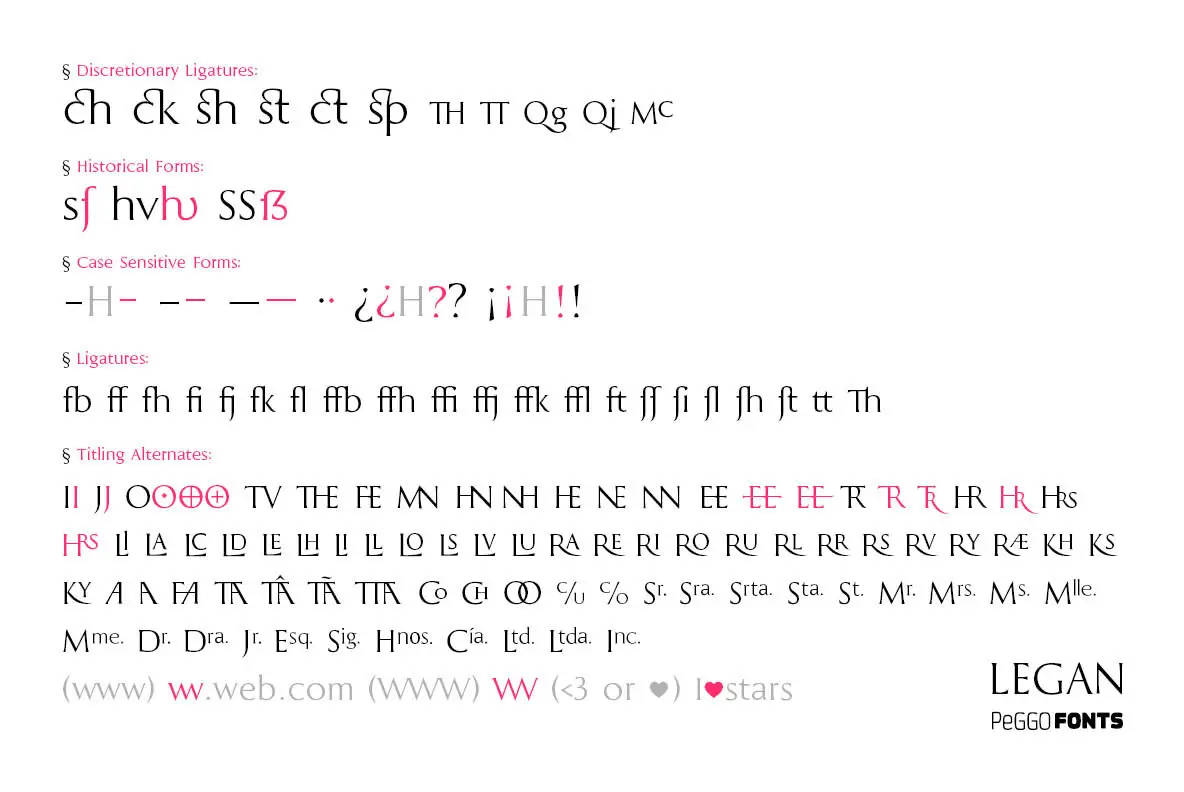 Legan Font - FontPath