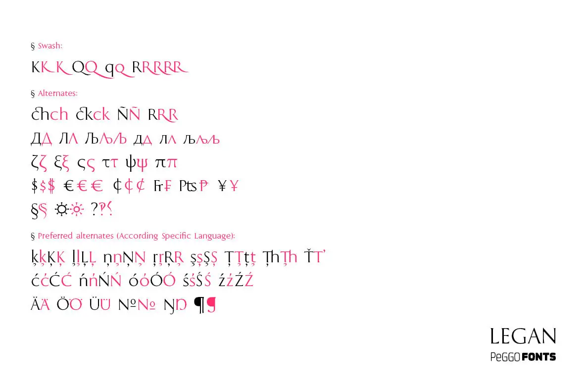 Legan Font - FontPath