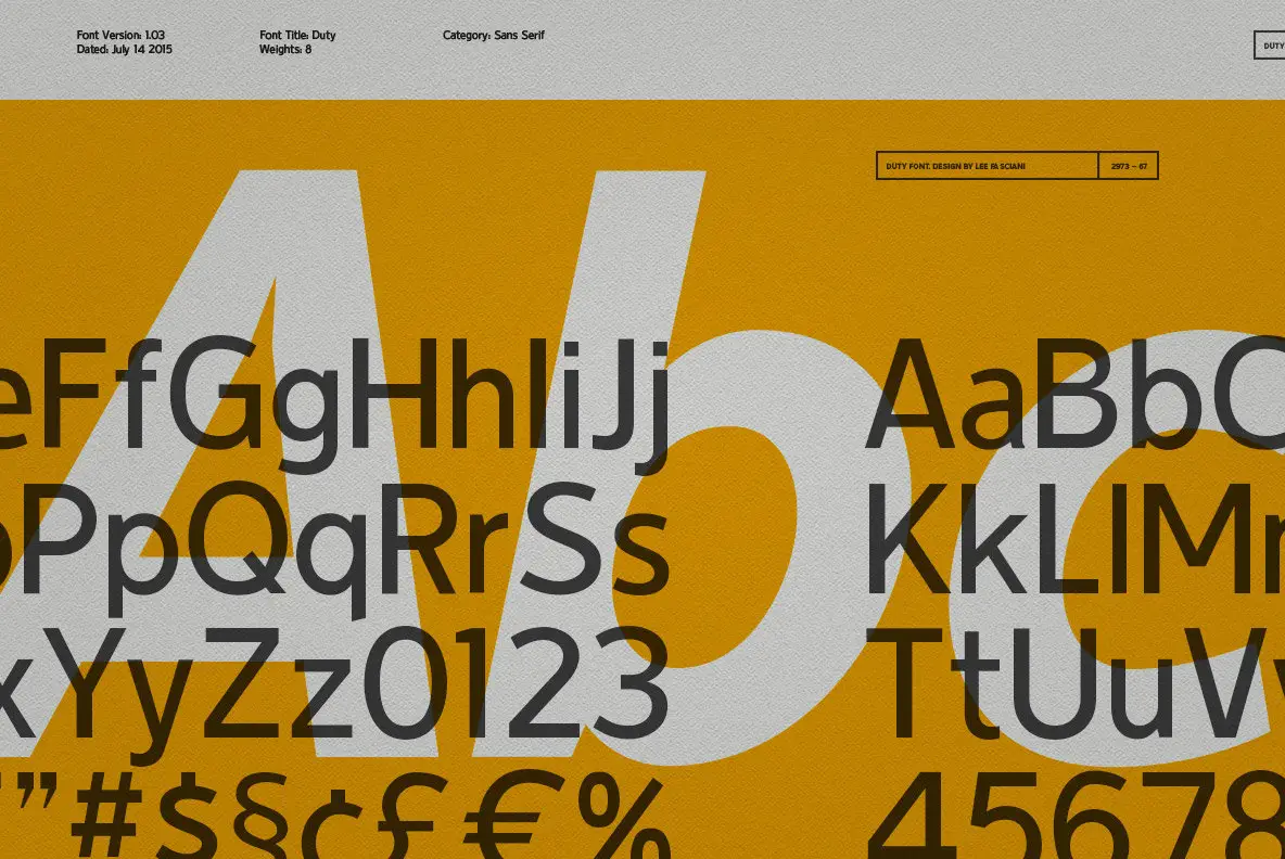 Duty Font - YouWorkForThem