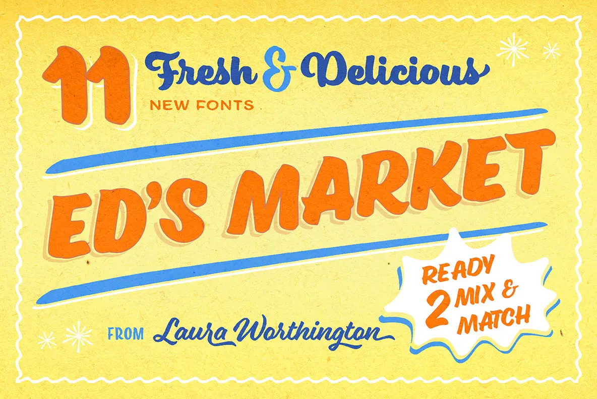 Eds Market Collection Font - YouWorkForThem
