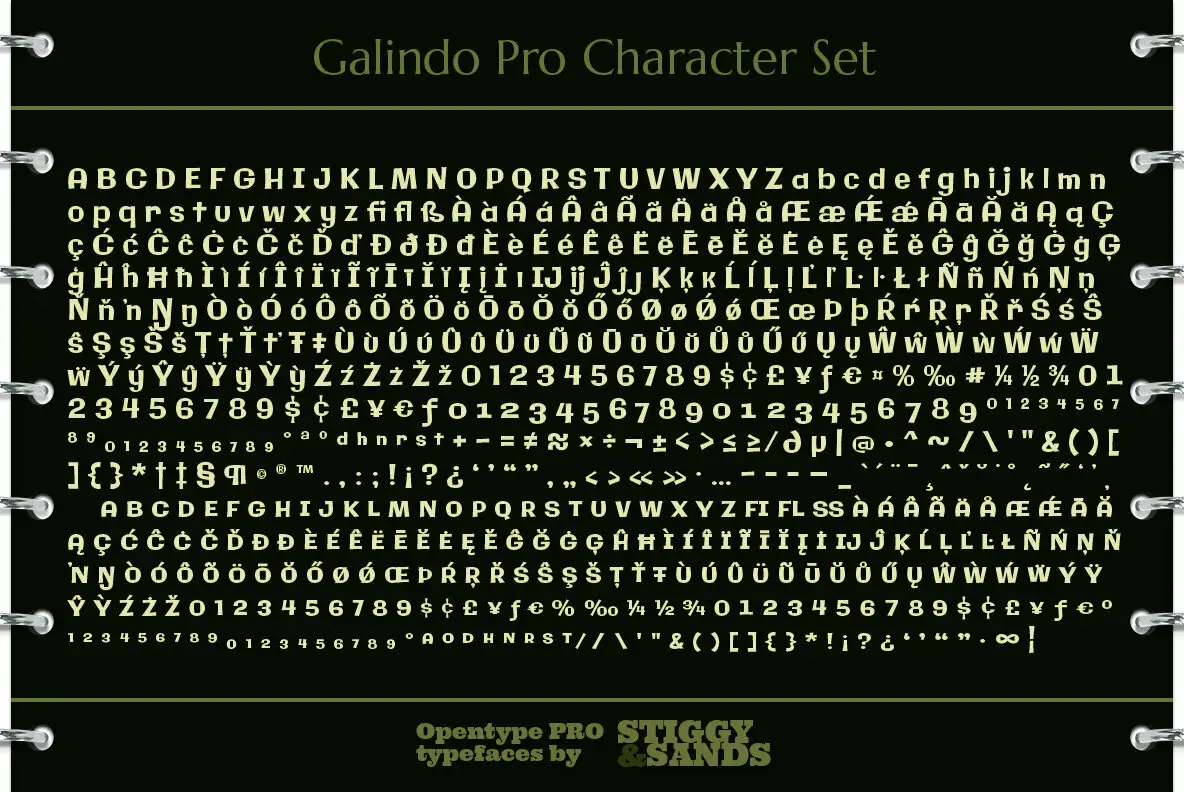 Galindo Pro Font - YouWorkForThem