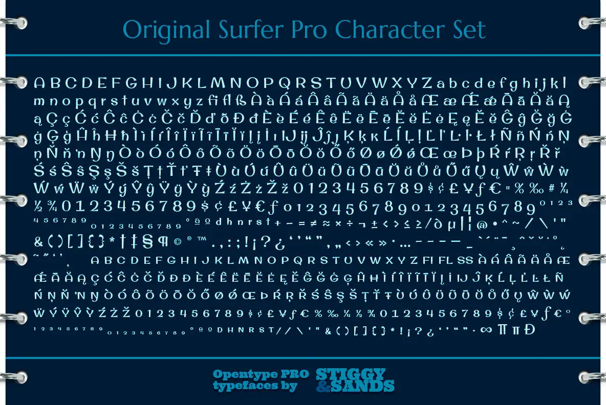 Original Surfer Pro Font - FontPath
