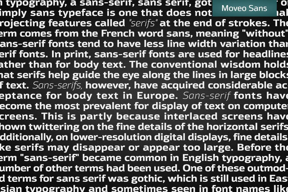 Moveo Sans Font - FontPath
