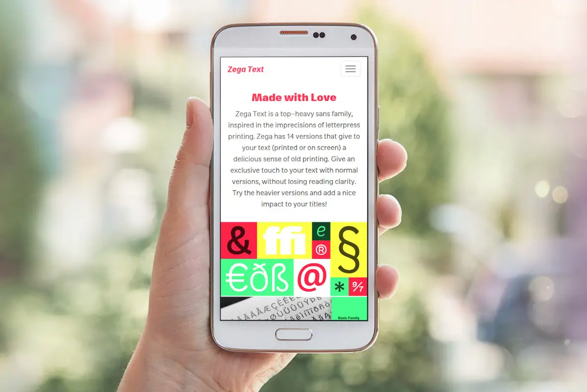 Zega Text Font - FontPath