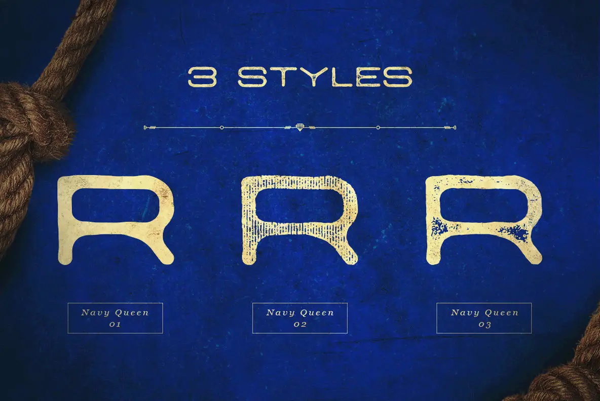 Navy Queen Font - FontPath