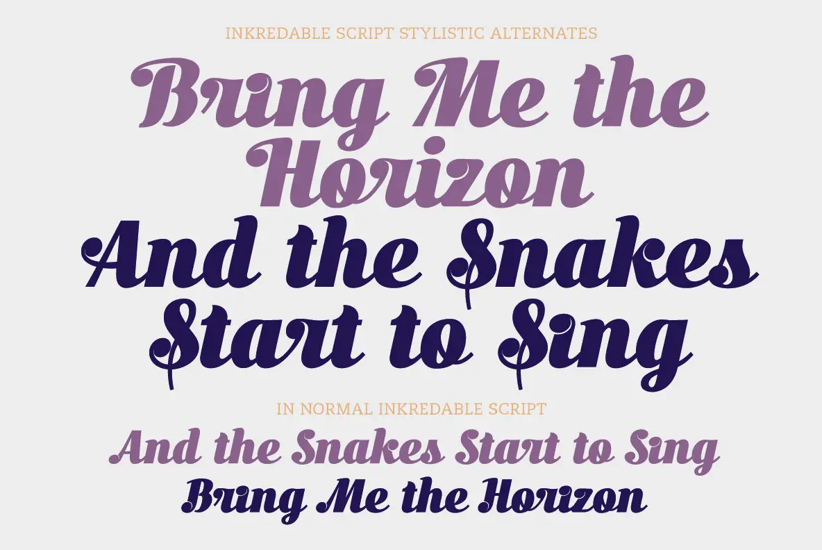 Inkredible One & Script Font - FontPath