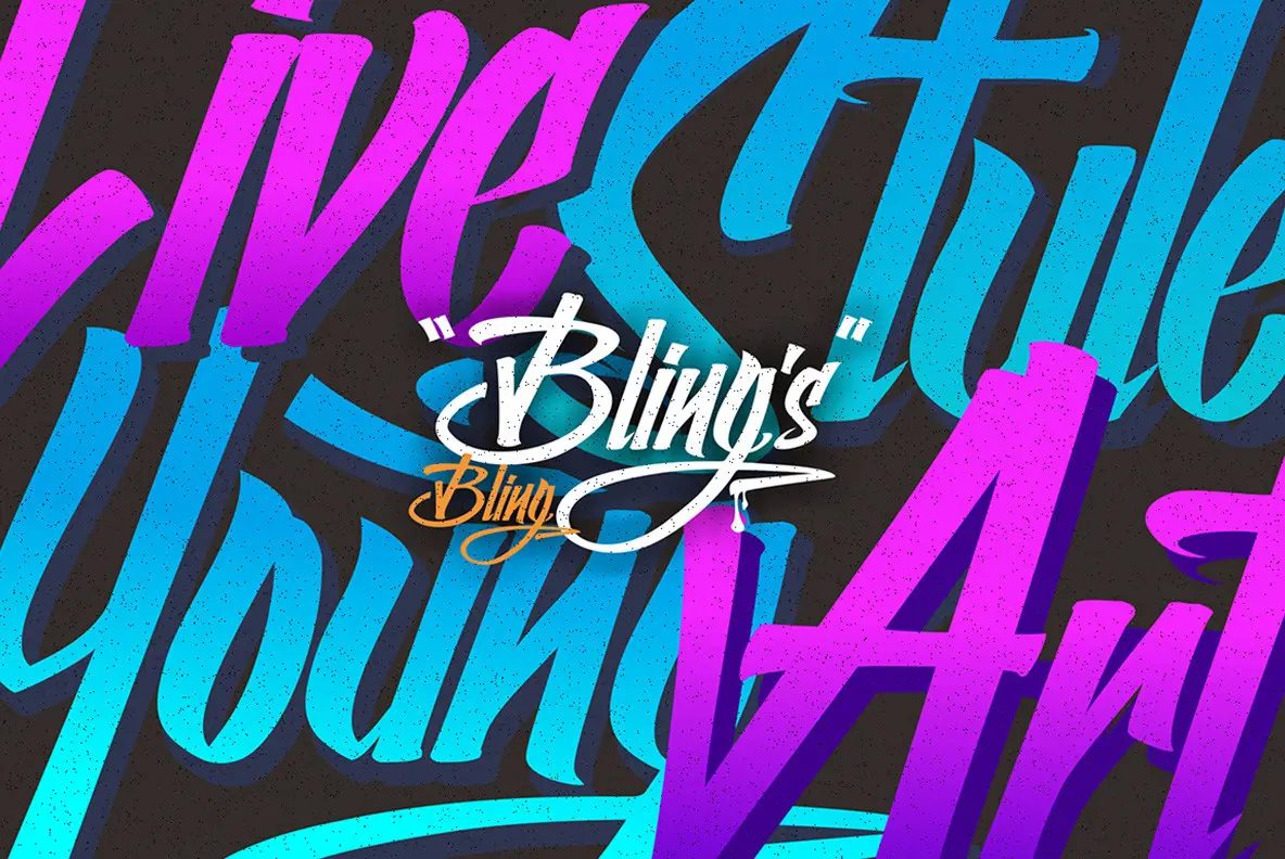 Bling Bling's Font - YouWorkForThem