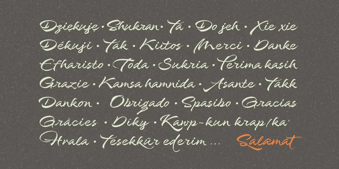 Salamat Font - YouWorkForThem