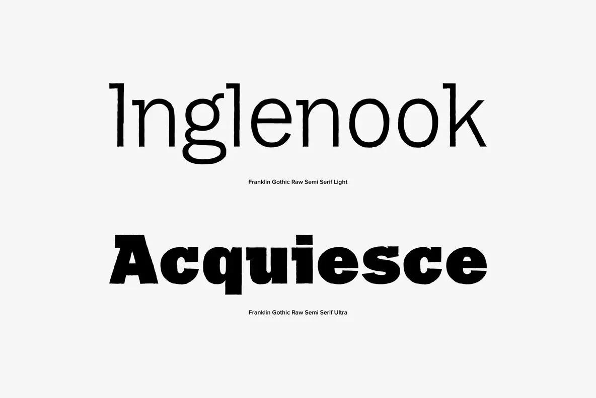 Franklin Gothic Raw Semi Serif Font - FontPath