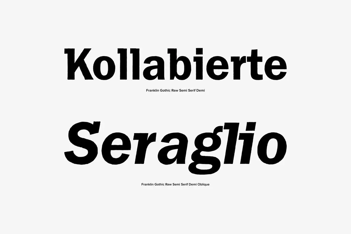 Franklin Gothic Raw Semi Serif Font - FontPath