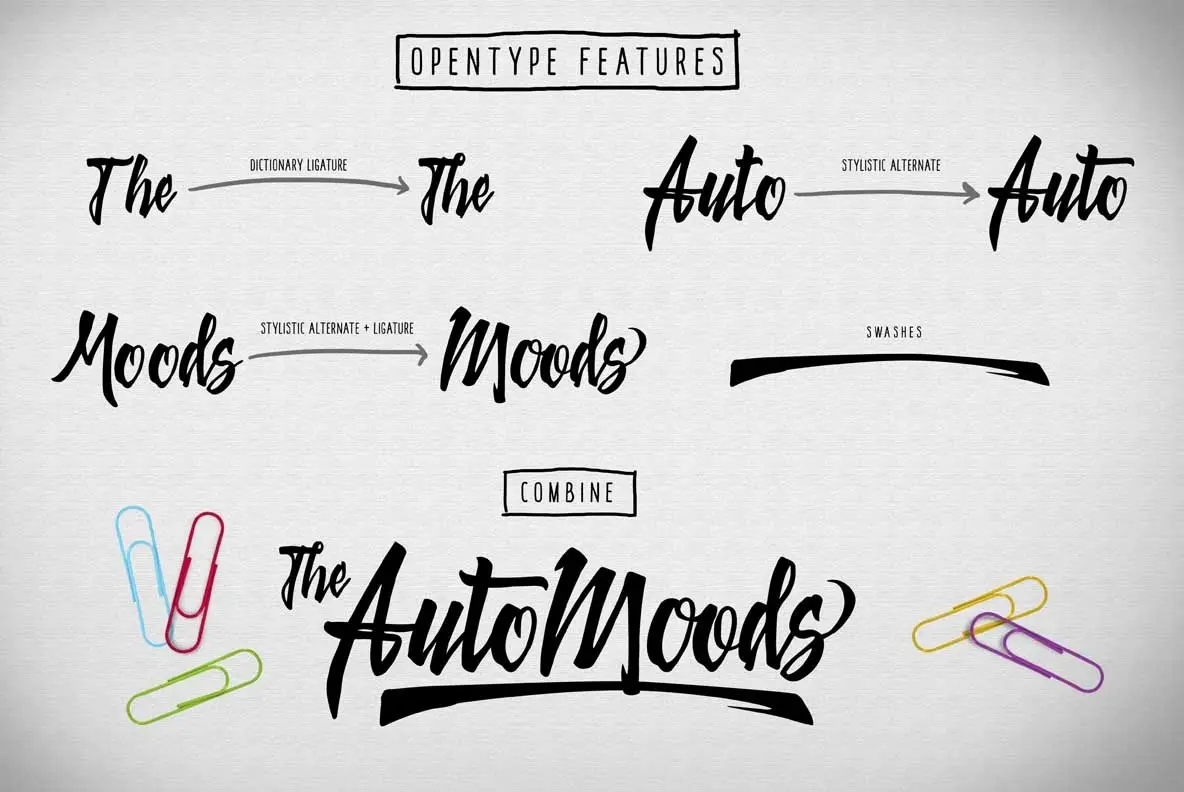 Auto Moods script Font - YouWorkForThem