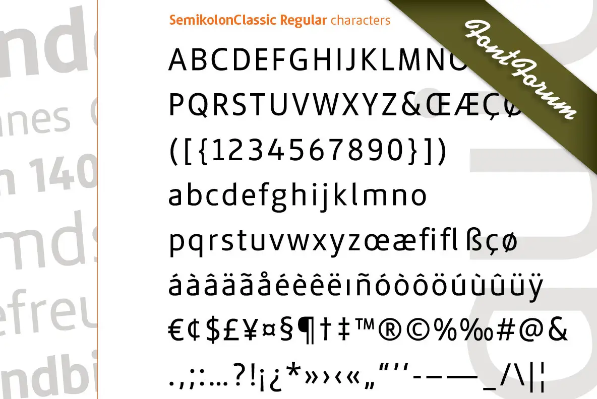 Semikolon Font - YouWorkForThem