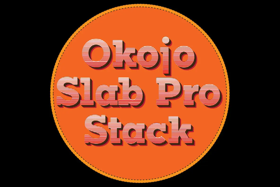 Okojo Pro Slab Stack Font - FontPath