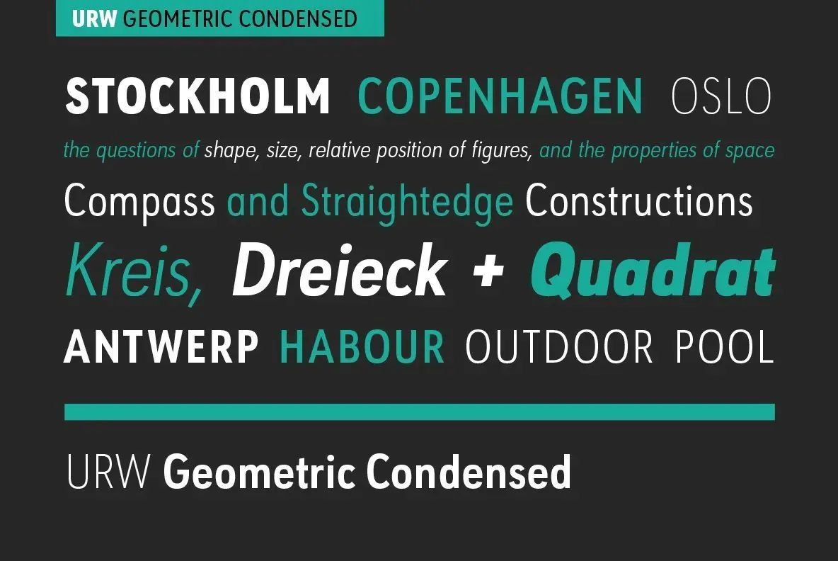 URW Geometric Condensed Font - FontPath