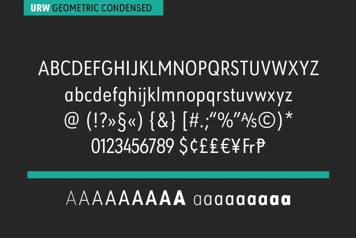 URW Geometric Condensed Font - YouWorkForThem