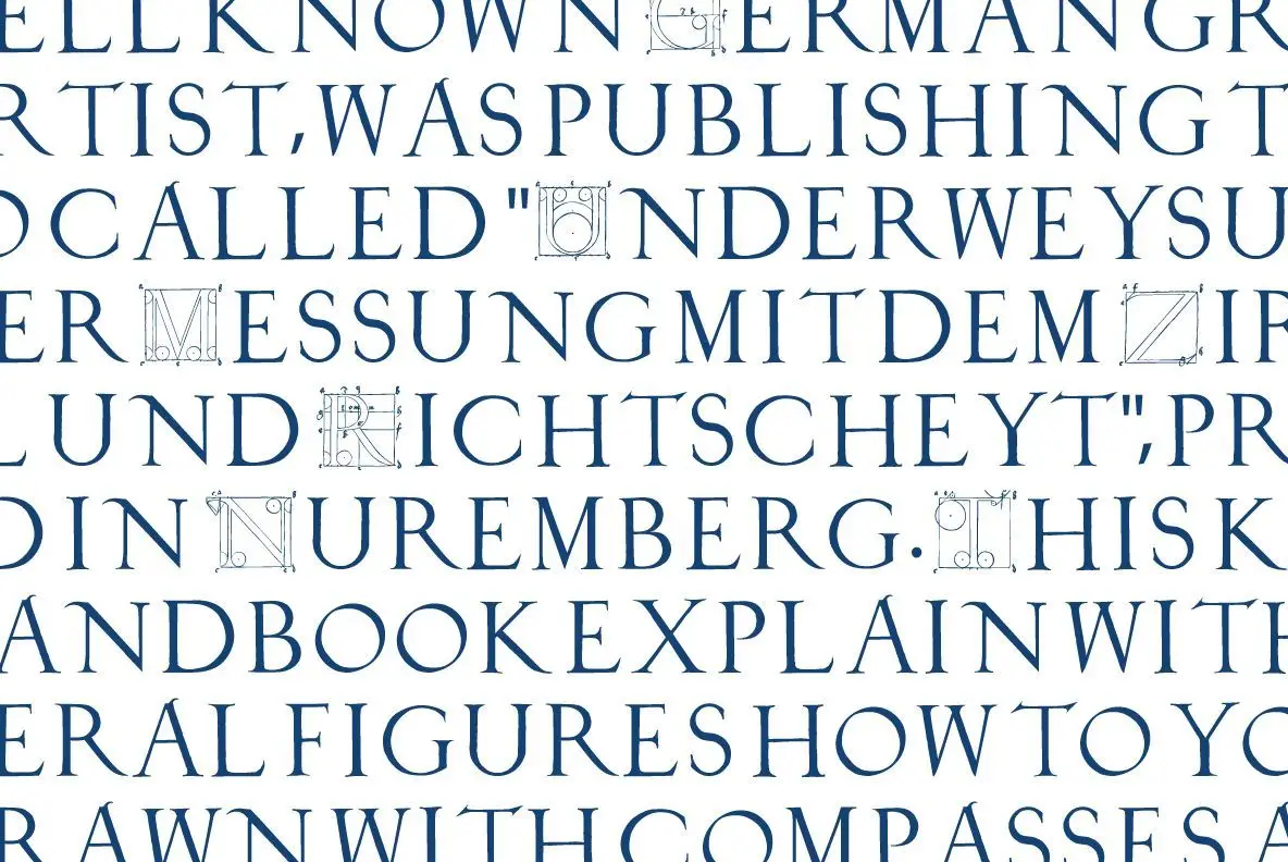 1525 Durer Initials Font - YouWorkForThem