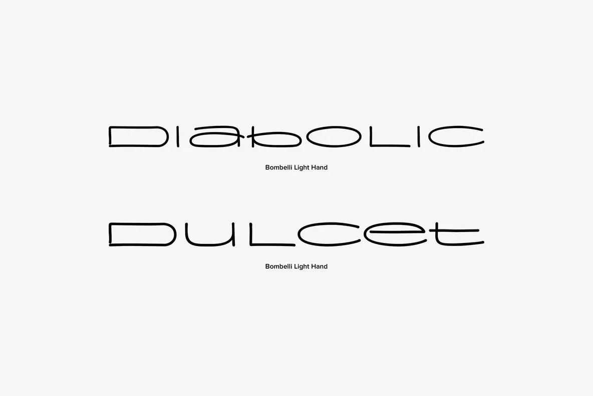 Bombelli Light Hand Font - FontPath