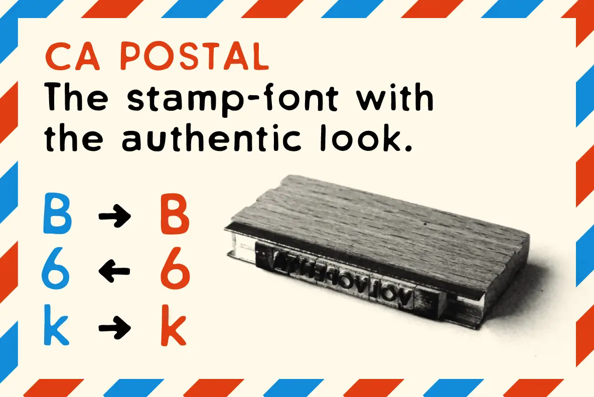 CA Postal Font - YouWorkForThem