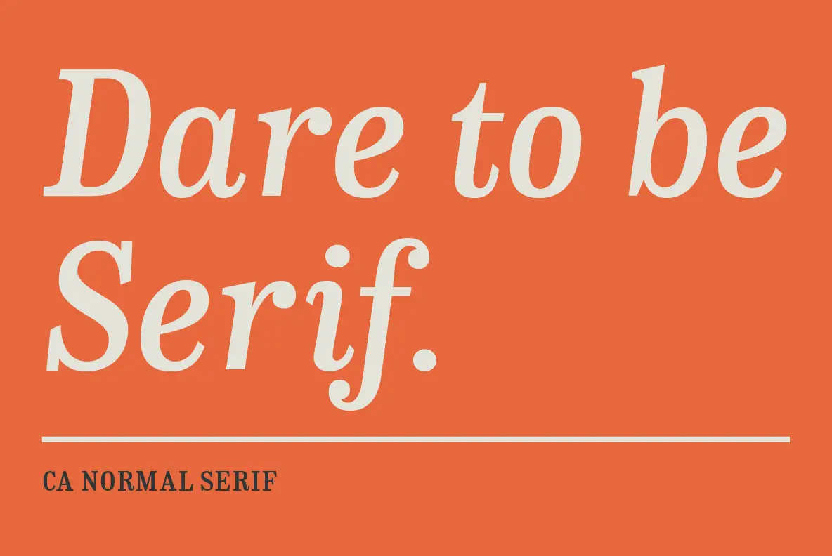 CA Normal Serif Font - FontPath
