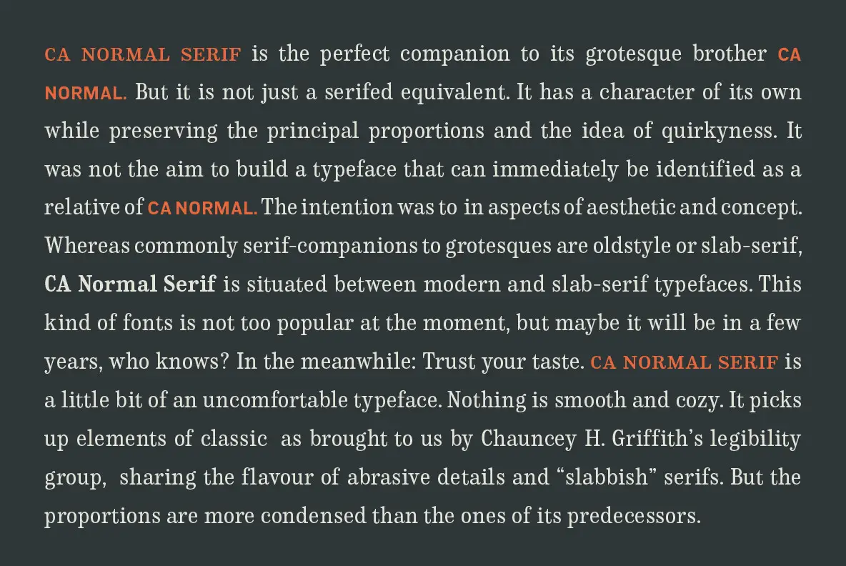 CA Normal Serif Font - FontPath