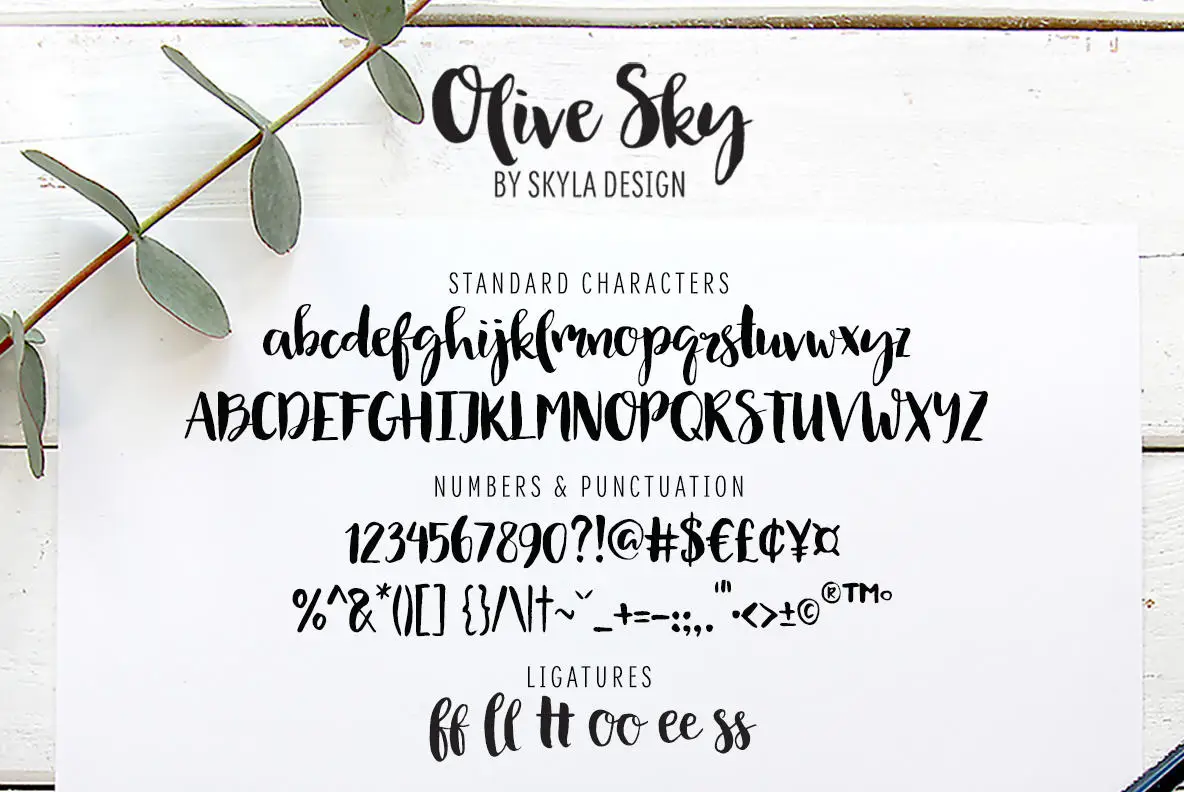 Olive Sky Font - FontPath