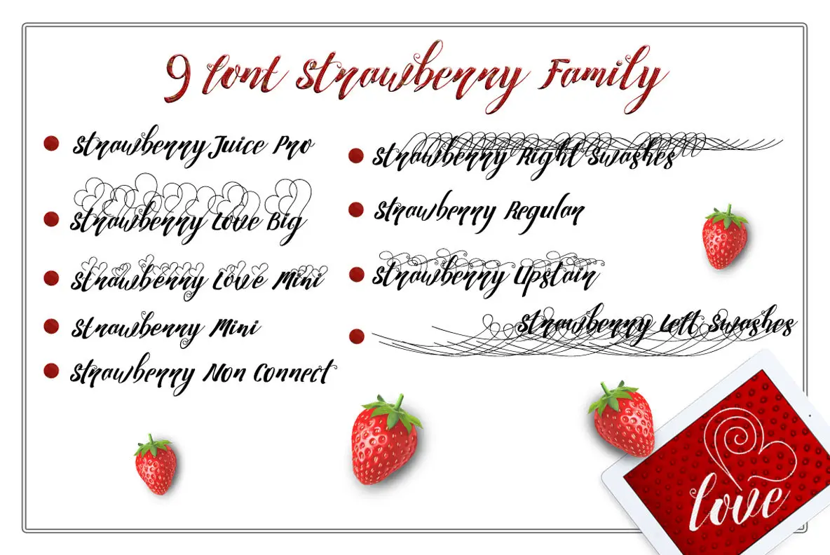 Strawberry Font - YouWorkForThem