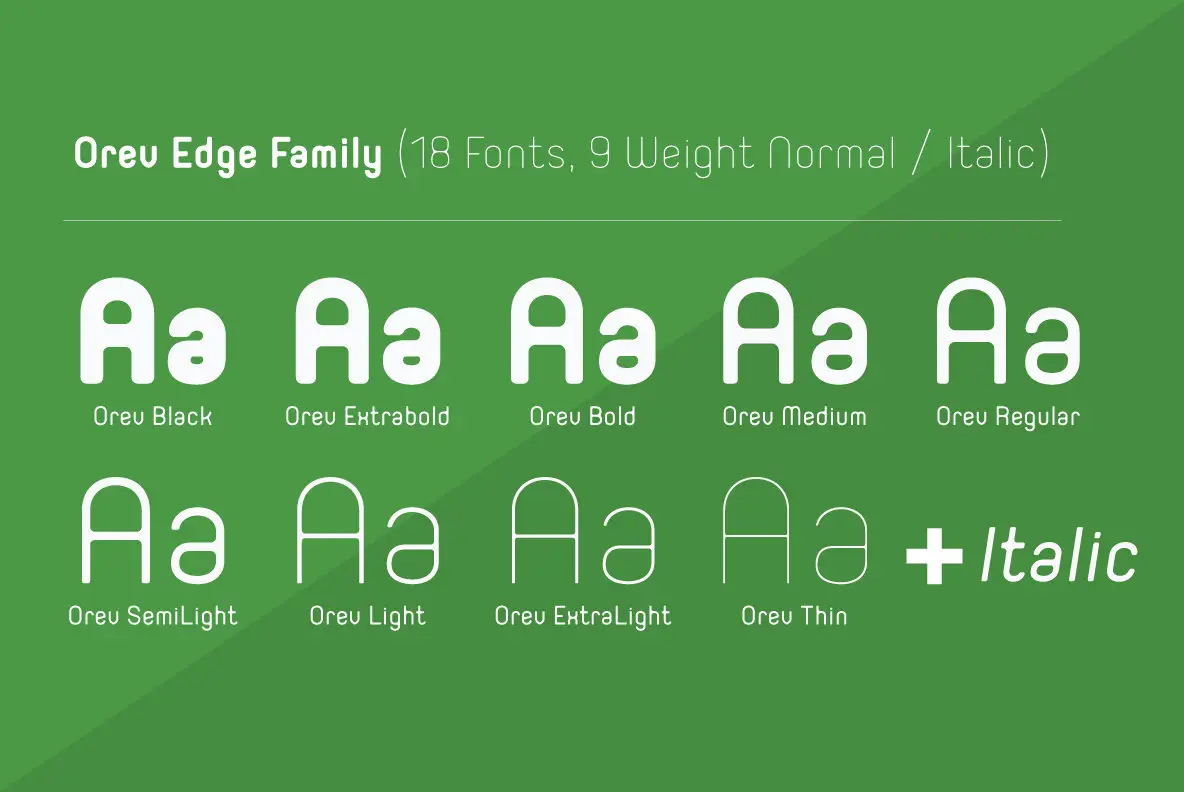 Orev Edge Font - FontPath