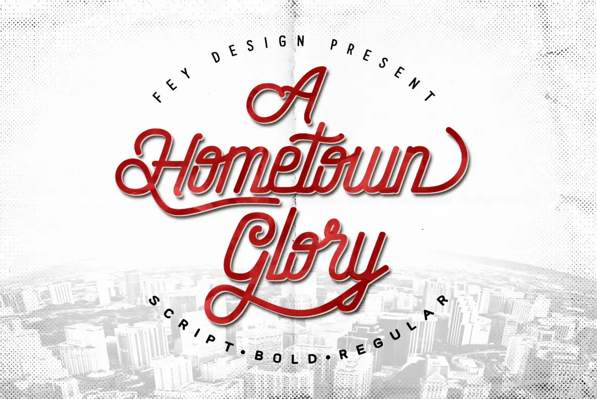 Hometown Rough Clean Family Font - YouWorkForThem