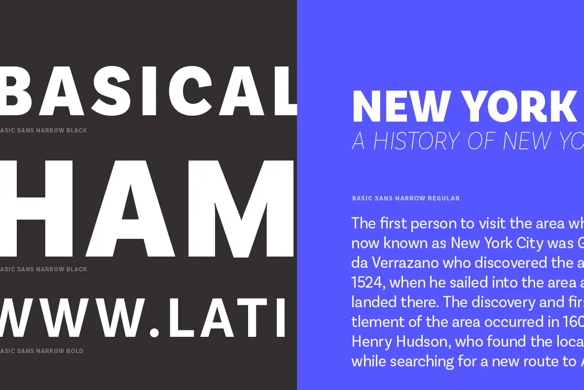 Basic Sans Narrow Font - FontPath