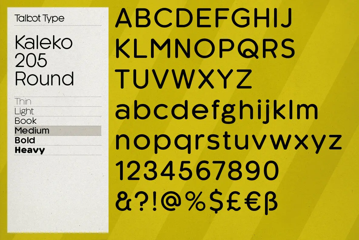 Kaleko 205 Round Font - YouWorkForThem