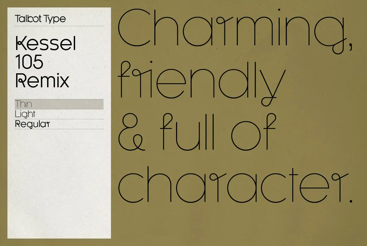 Kessel 105 Remix Font - FontPath