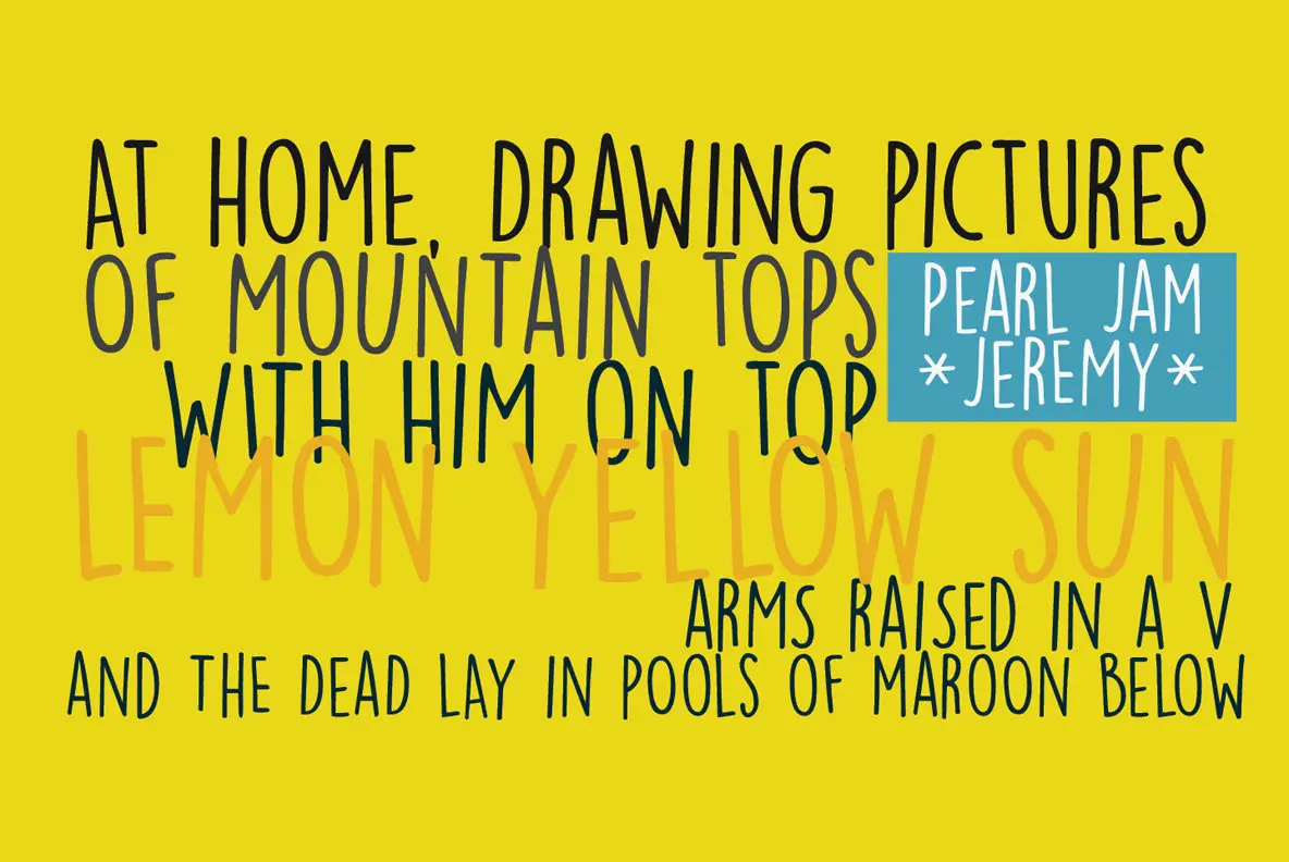 Lemon Yellow Sun Font - FontPath