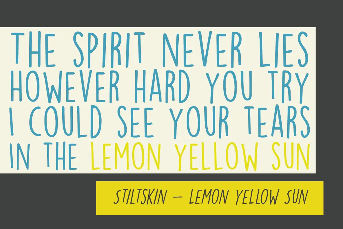 Lemon Yellow Sun Font - FontPath
