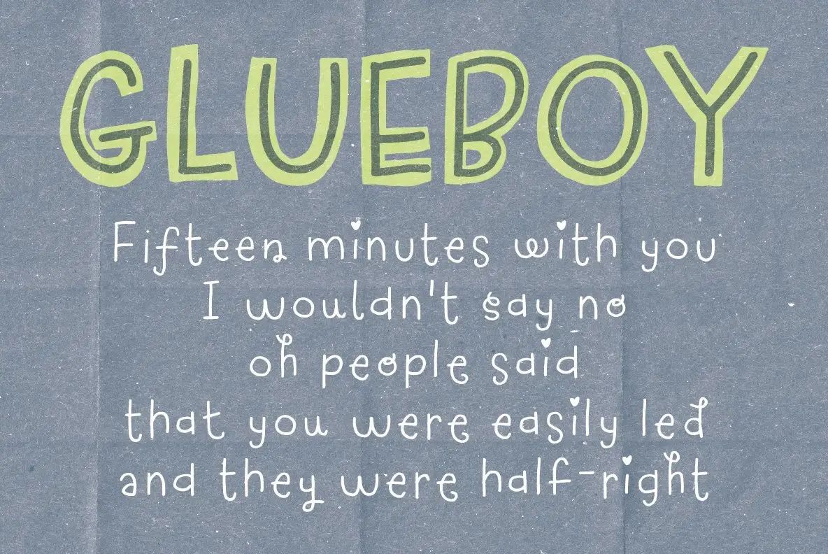 Glueboy Font - FontPath