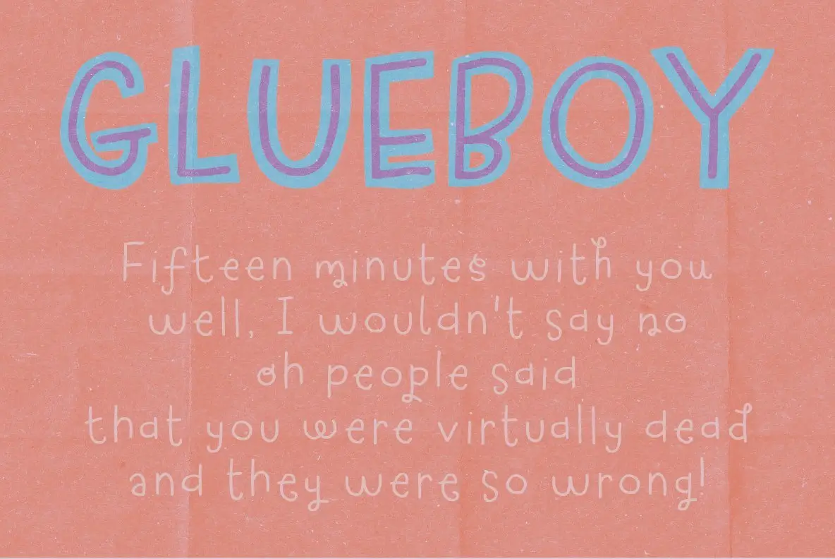 Glueboy Font - FontPath