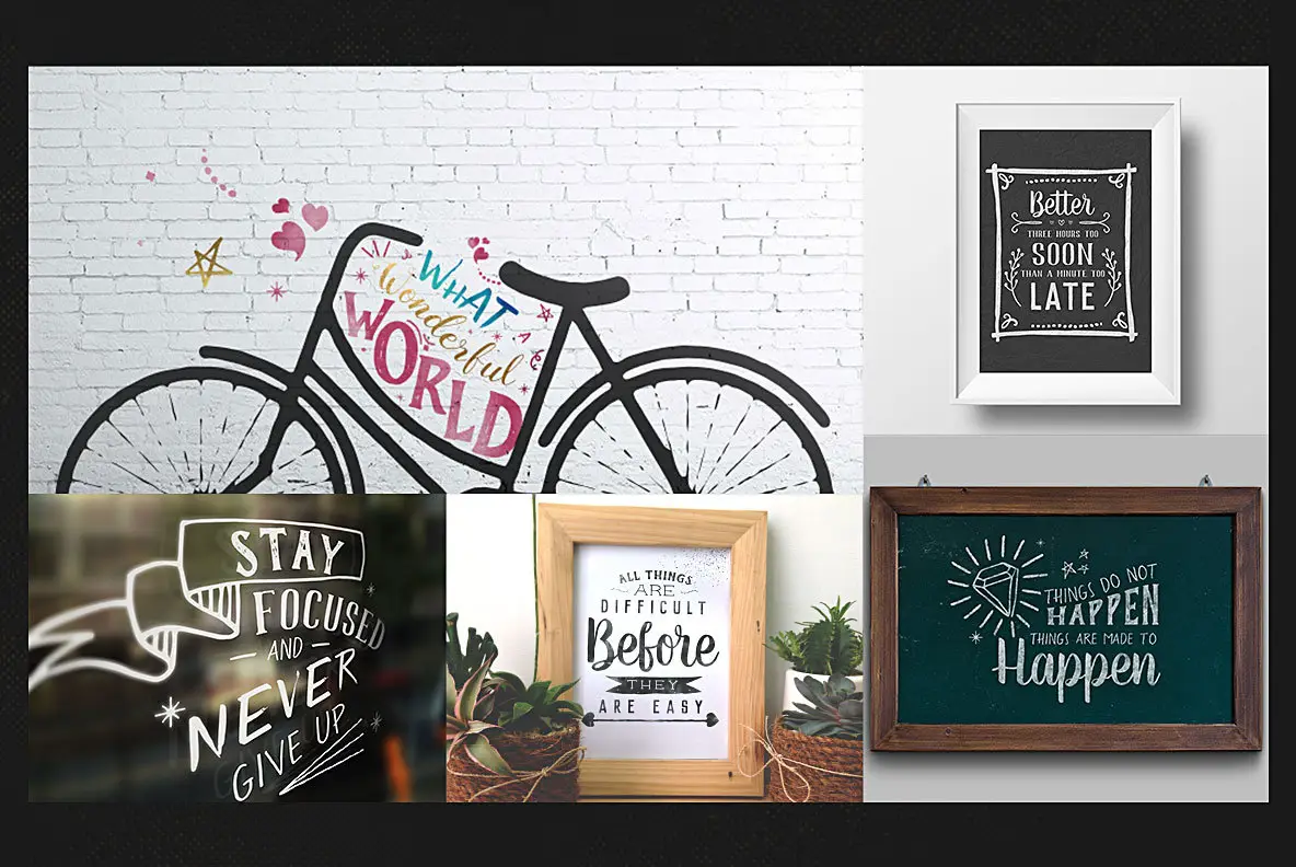 Mightype Handlettering Pack Font - YouWorkForThem