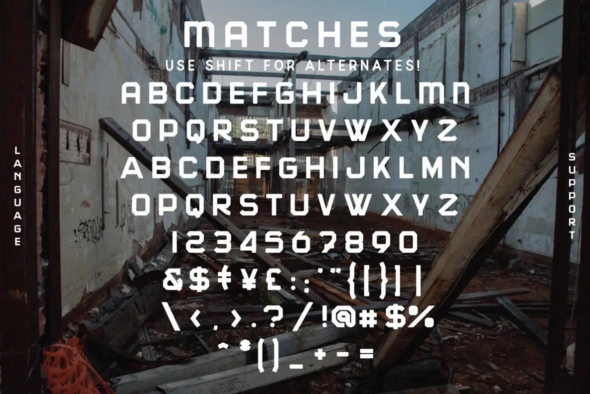 Matches Font - YouWorkForThem