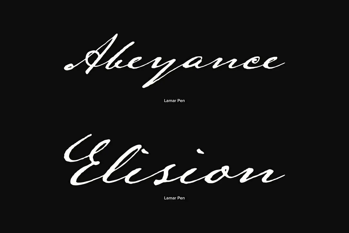 Lamar Pen Font - YouWorkForThem