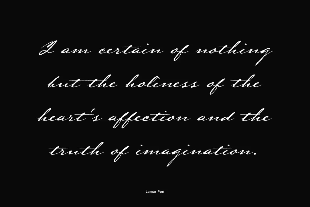 Lamar Pen Font - YouWorkForThem