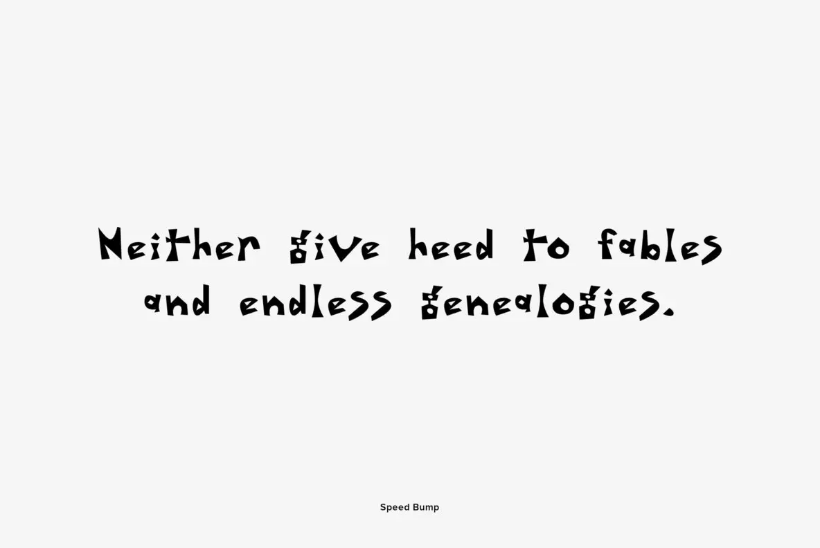 Speed Bump Font - FontPath