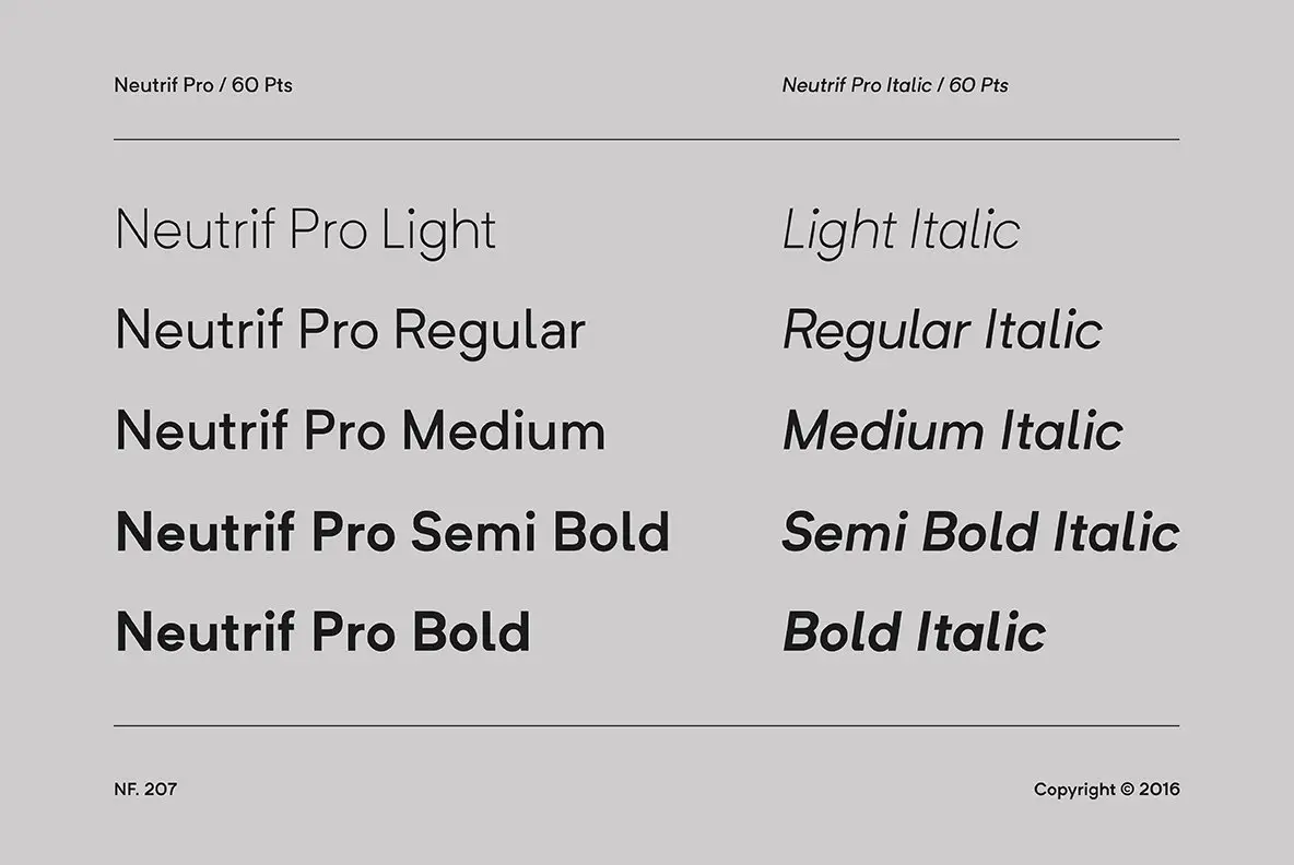 Neutrif Pro Font - FontPath