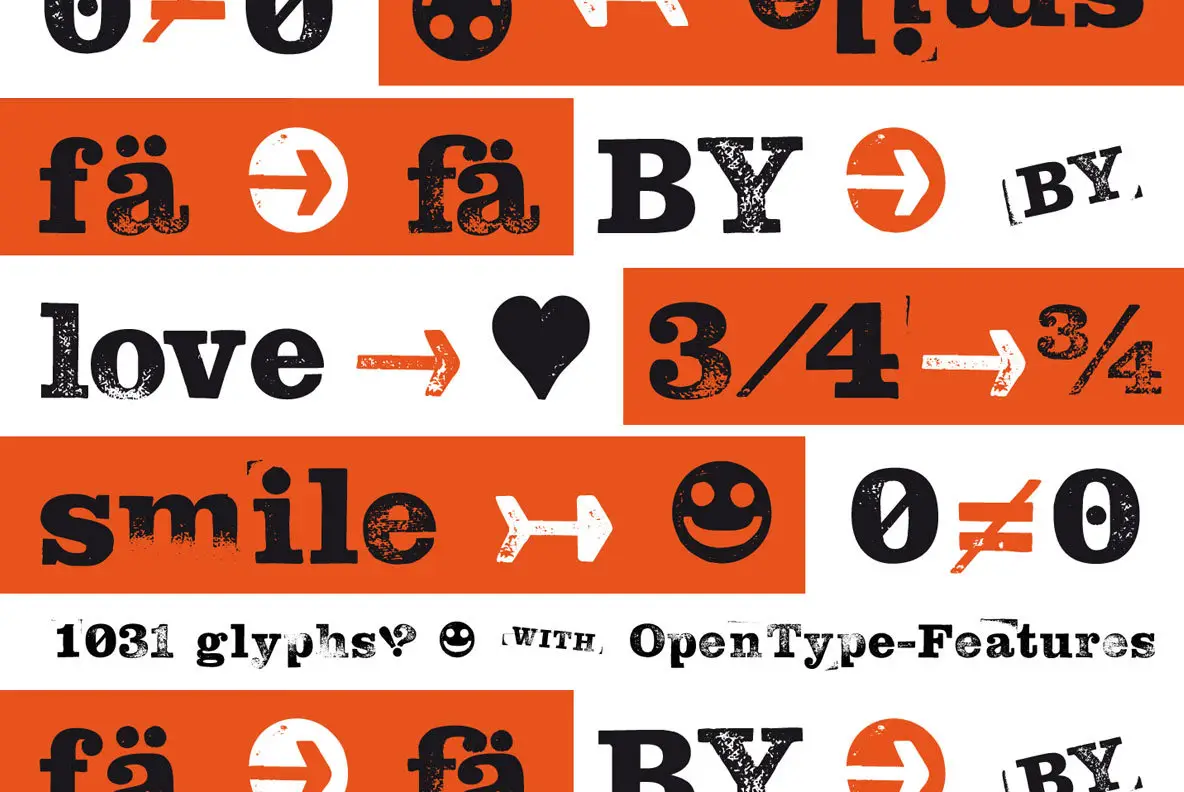 Hand Stamp Slab Serif Rough Font - FontPath