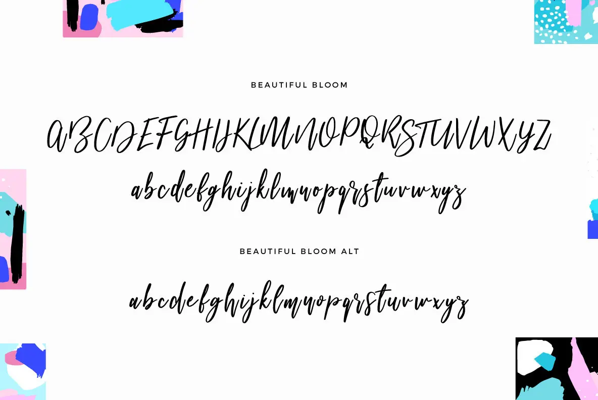 Beautiful Bloom Font - YouWorkForThem