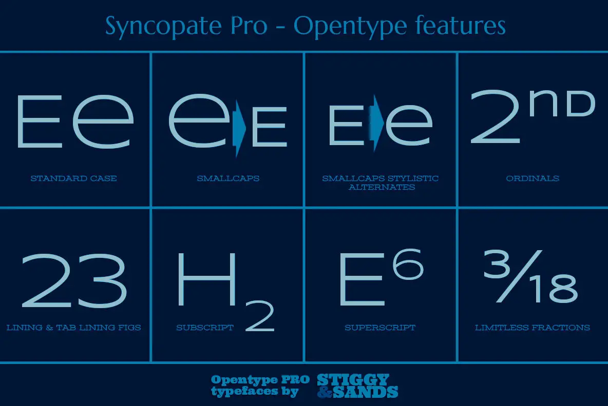 Syncopate Pro Font - YouWorkForThem