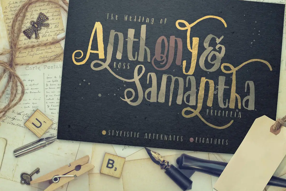 The Bride and The Groom Font - YouWorkForThem