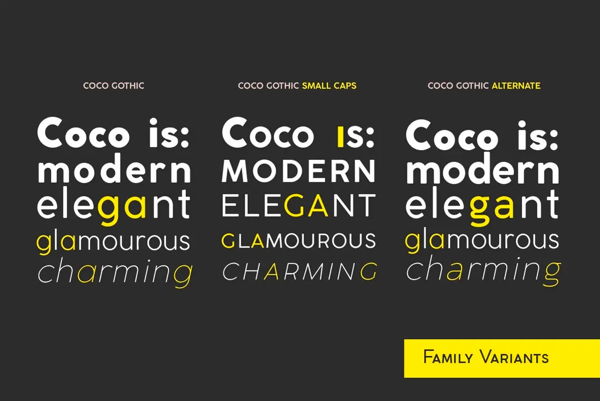 Coco Gothic Font - YouWorkForThem