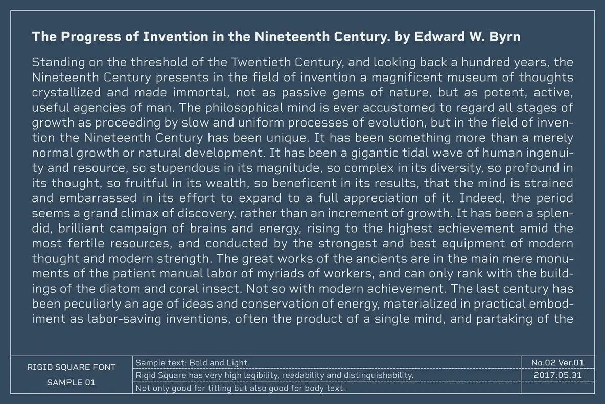 Rigid Square Font - FontPath