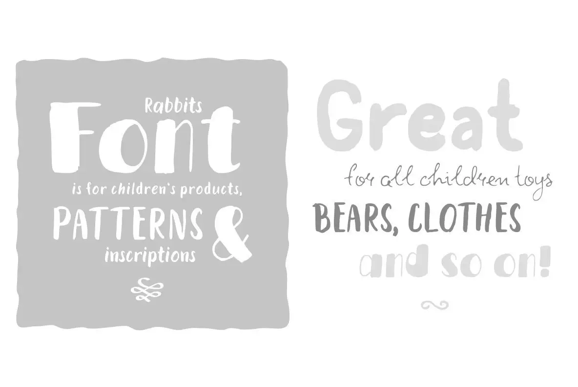 Rabbits Font - YouWorkForThem