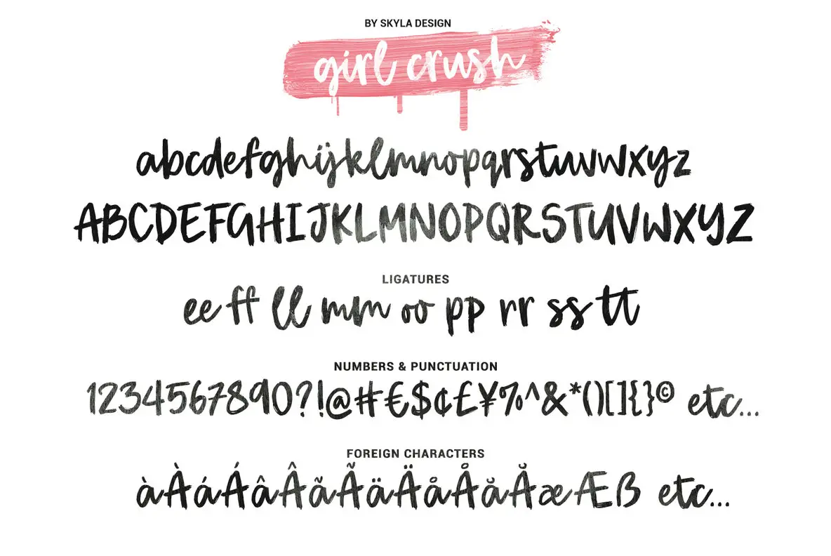 Girl Crush Font - YouWorkForThem